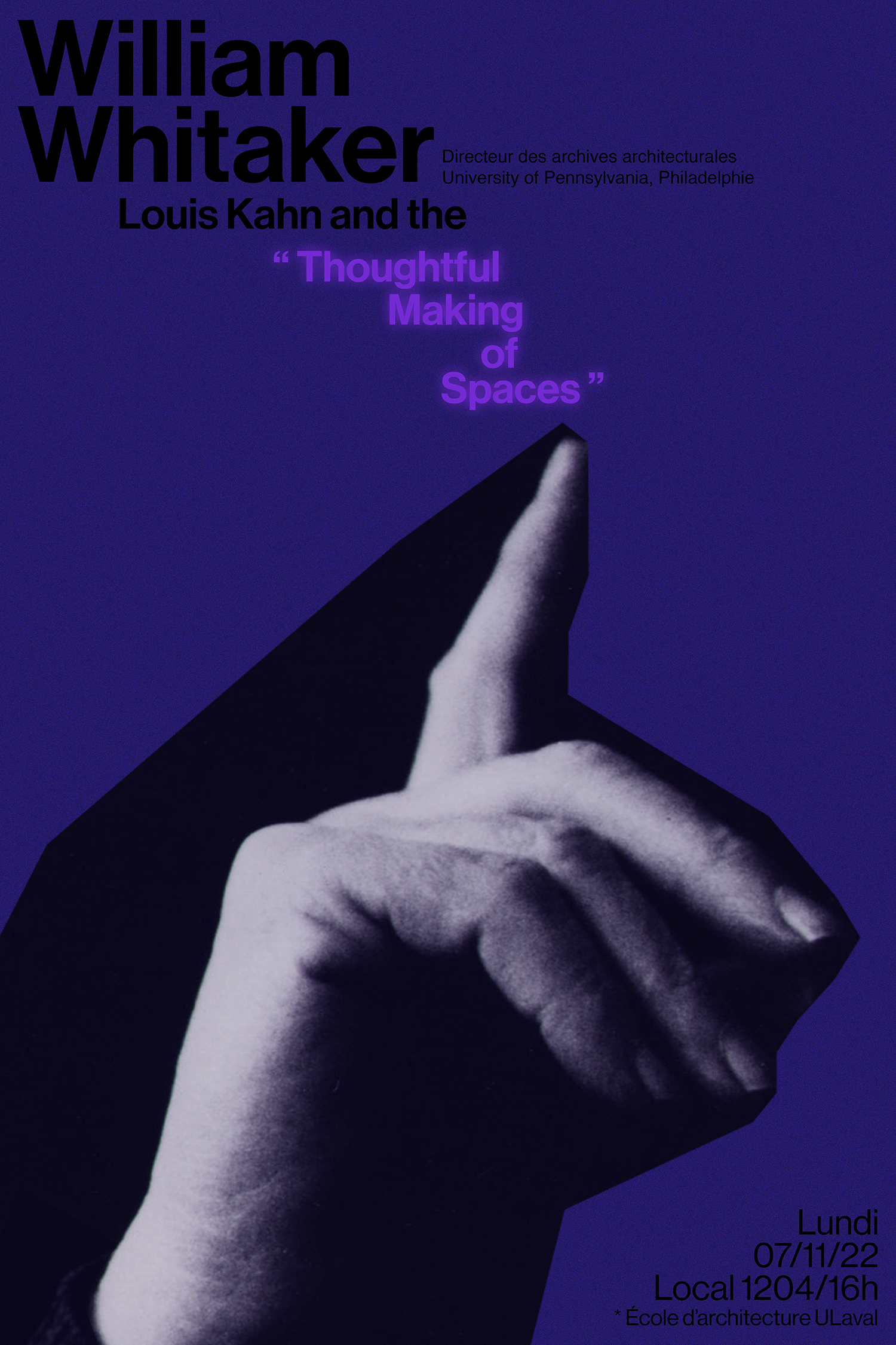 Instantanés d'architecture : Conférence de William Whitaker - École d ...